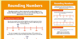 Rounding Poem Number Line Display Posters - Rounding Poem Number Line ...