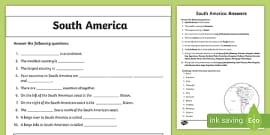 South American Map Activity (teacher made)