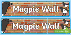 FREE! - 👉 Magpie Words Display Banner (teacher made)
