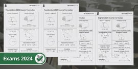 👉 Advance Information GCSE Maths Need to Know and Given Formulae