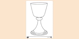 Stained Glass Chalice First Communion Colouring Pages