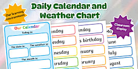 Crayon Daily Calendar and Weather Chart