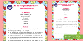 No-Bake Little Red Riding Hood Recipe (teacher made)