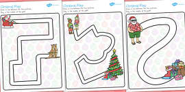 Pencil Control | Christmas Worksheets for Preschoolers
