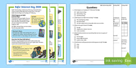 Safer Internet Day Reading Comprehension KS2 (teacher made)