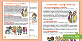 International Day of Friendship - Acts of Friendship