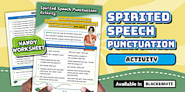 Spirited Speech Worksheet
