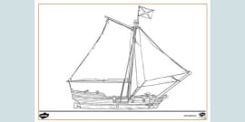 FREE! - Container Ship Colouring | Colouring Sheets - Twinkl