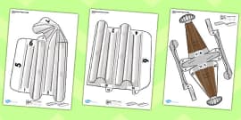 Viking Helmet Paper Model (teacher made) - Twinkl