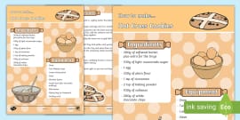 Hot Cross Buns Recipe - Recipe Cards (Teacher-Made) - Twinkl