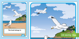 FREE! - Seagull Colouring Book Cover (Teacher-Made) - Twinkl