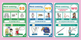 Wa Words and Sound - Cut and Stick Worksheet (teacher made)