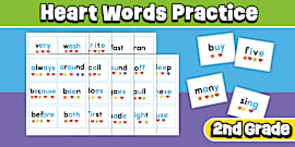 Heart Words Flashcards (PDF) | Sight Words | Twinkl