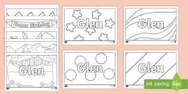 FREE! - Blake Name Simple Colouring Activity Sheet - Twinkl