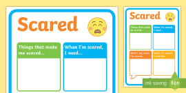 I'm Scared Worksheet / Worksheet (teacher made) - Twinkl