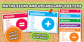 Maths Words For Addition Poster