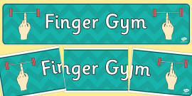 👉 Finger Gym Display Lettering (teacher made)