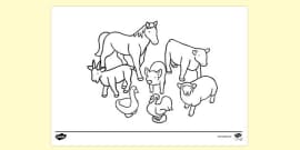 Izilwanyana zasendle - Farm Animals Colouring Pages isiXhosa