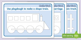 2D Shape Playdough Mats (teacher made) - Twinkl