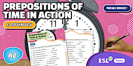 ESL Prepositions of Time PowerPoint [Teens A1-A2]