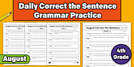 Fourth March Daily Correct the Sentence Grammar Practice