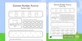 Summer Number Four Worksheet / Worksheet