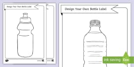Water Bottle Template,water bottle,message in a bottle,water bottle