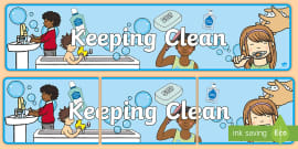 KS1 - Keeping Our Classroom Clean - Display Poster - Twinkl