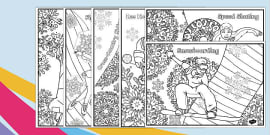 Winter Paralympics Mindfulness Colouring Pages - Twinkl