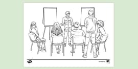 FREE! - Students Talking Colouring | Colouring Sheets