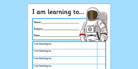 Editable Space Themed Target Mats | Goal Setting Resources