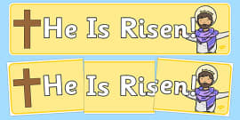 Happy Easter Display Banner (teacher made) - Twinkl
