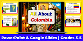 Map of Colombia Worksheet - Twinkl Colombia
