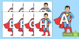 Superhero Number Cards 0-20