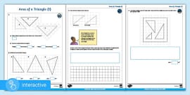 KS2 Area of a Triangle Worksheets (teacher made) - Twinkl