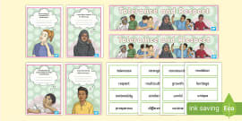 Tolerance and Respect Vocabulary Cards (teacher made)