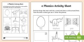 'P' Phonics Worksheet | Oral Language Junior/Senior Infants