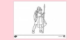 FREE! - Mongolian Warriors Colouring Sheet | Twinkl Resources