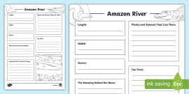 My River Research Map Template (teacher made)