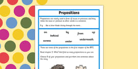 Preposition Matching Cards Spanish (Hecho por educadores)