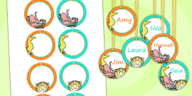 Animal Themed Birthday Party Name Tags (teacher made)