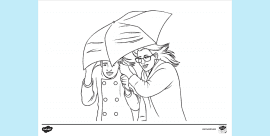 Windy Day Colouring (teacher made) - Twinkl