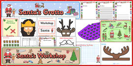 Christmas Role-Play Masks (teacher made) - Twinkl