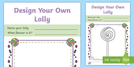 Design an Ice Lolly Activity Sheet,Ice Lolly (teacher made)