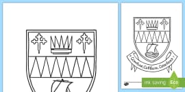 County Derry Crest Colouring Page (teacher made) - Twinkl