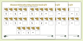 Number Bonds to 5 Five-Frame Activity (teacher made)