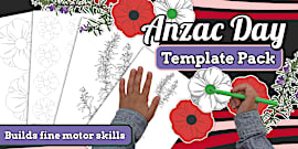 Anzac Day Poppy Template
