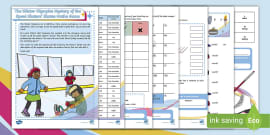 Winter Olympics One-Pager Project With Rubric for 6th-8th Grade