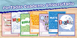 Portada de cuaderno: English