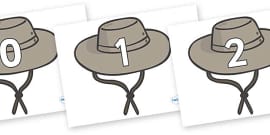Numbers 0-30 on Hats (teacher made) - Twinkl